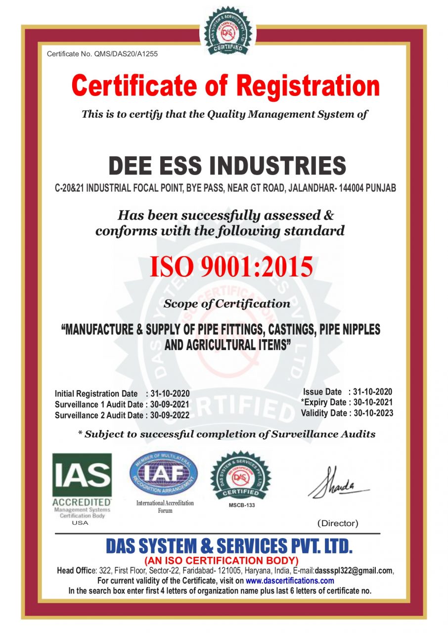 Dee Ess Industries – Best Heavy Pipe Fittings